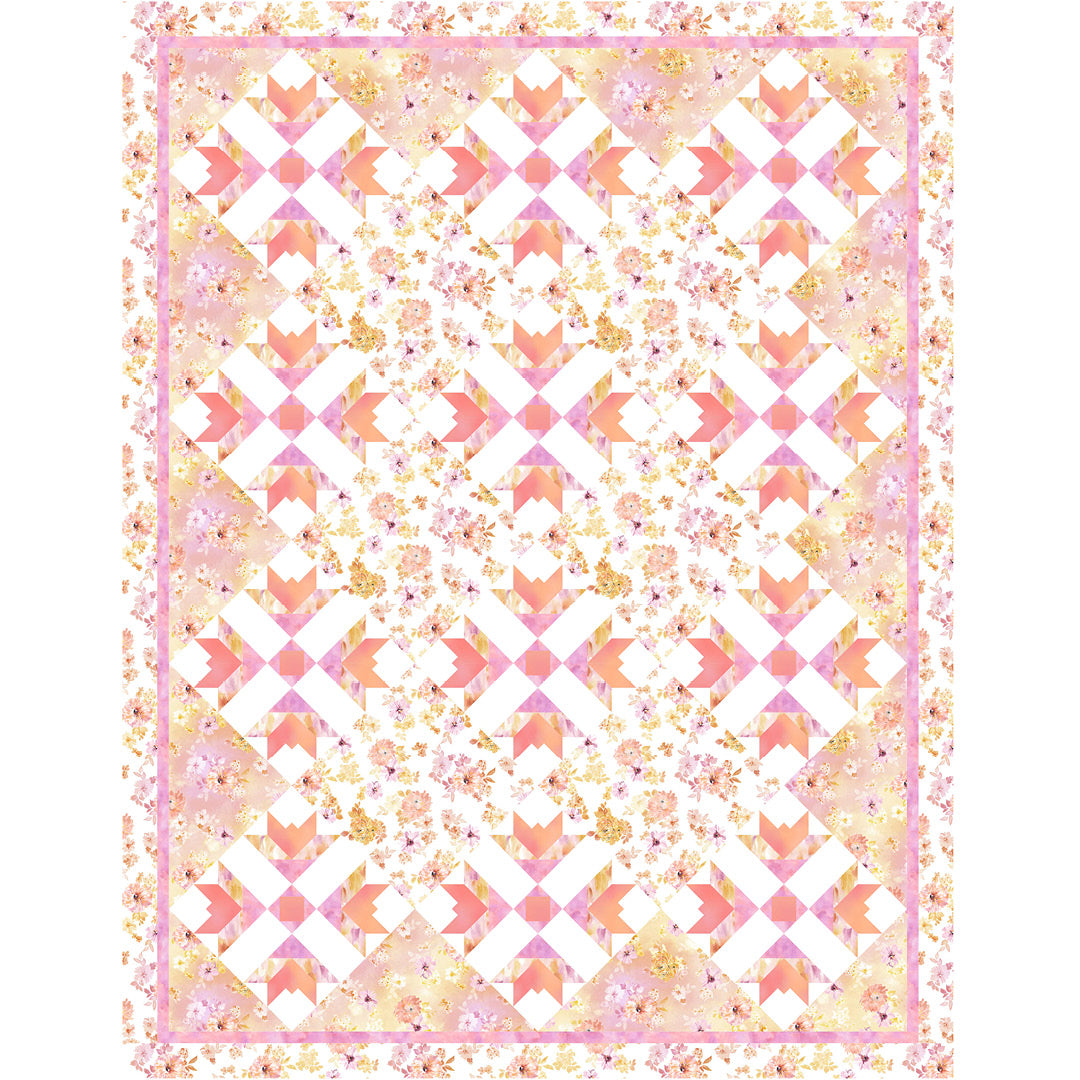 Painted PetalsQuilt #1 & #2 by Cyndi HersheyAvailable Now! – P&B Textiles